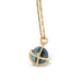 18 Carat Gold London Blue Topaz Sphere Pendant - Drop of The Ocean ...